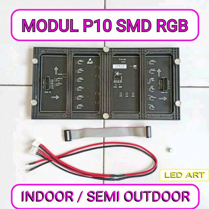 Jual AVRIL - LED MODUL RUNNING TEXT P10 RGB FULL COLOR SMD INDOOR SEMI ...