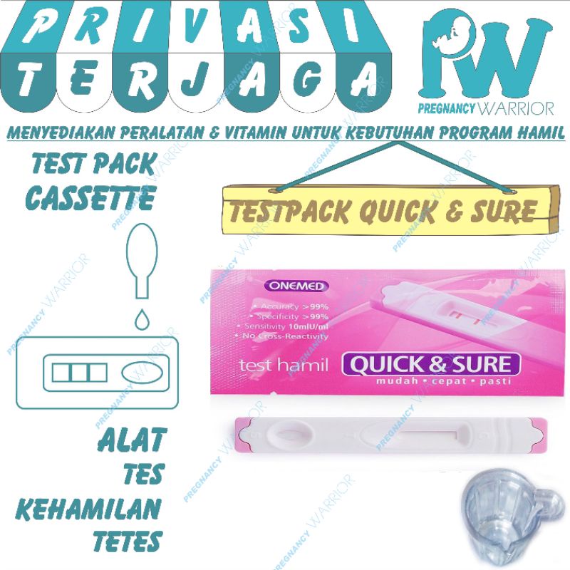 Jual testpack / test pack / tespek tes kehamilan QUICK & SURE / cek ...