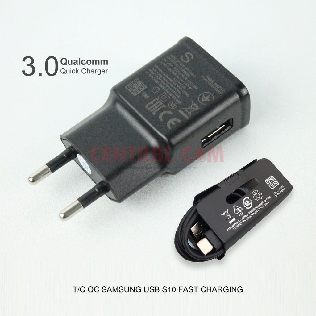 Jual Charger + Kabel Samsung CHARGER OC SAMSUNG USB S10 FAST CHARGING | Shopee Indonesia