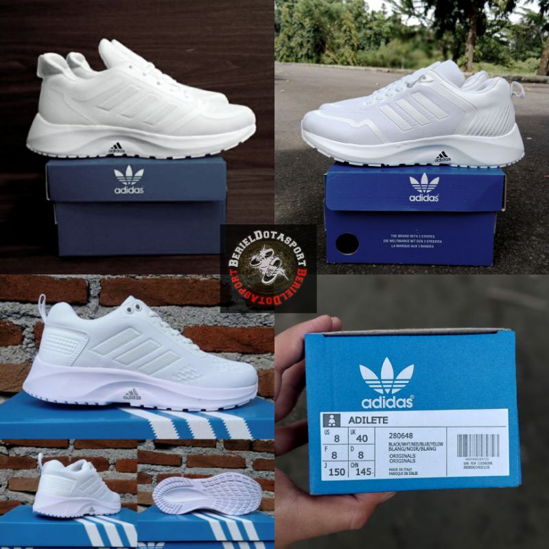 Jual Sepatu Wanita Running Adidas Putih Ringan Sporty Terbaru | Shopee ...