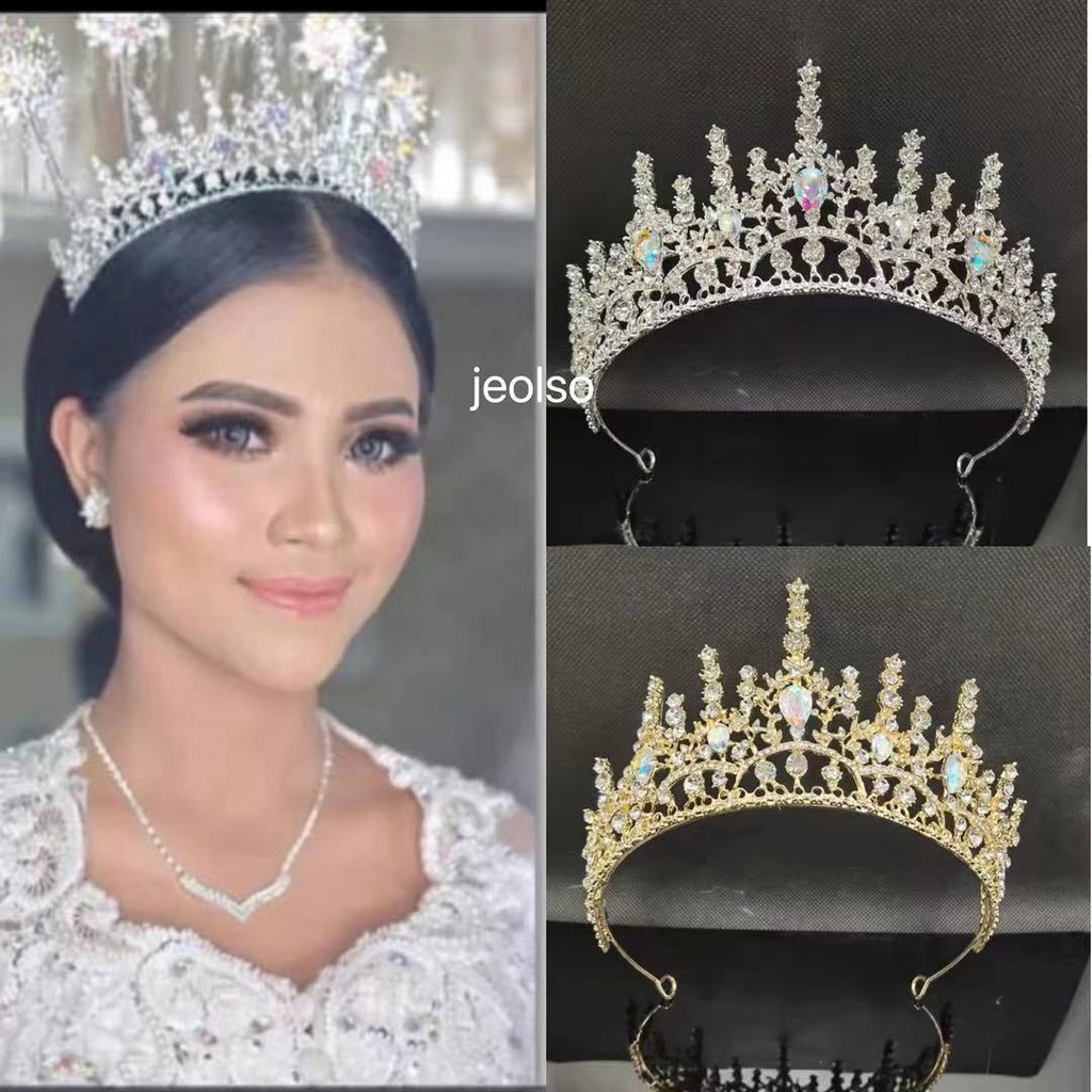 Jual Mahkota wedding crown/ mahkota hijab fashion korea | Shopee Indonesia