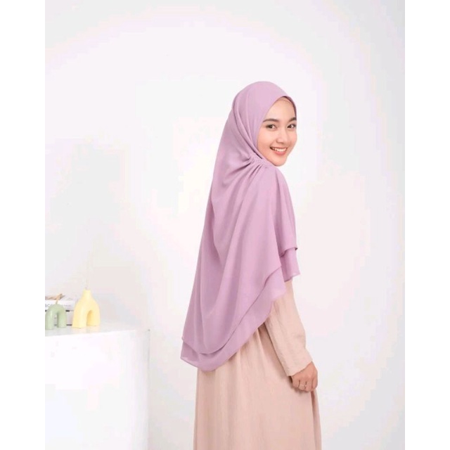 Jual Ruth Regular | Khimar lipit dua layer babydoll | Hijab instan ...
