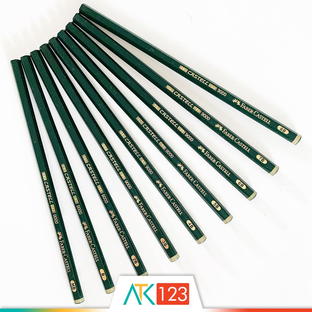 Jual Pensil Faber-Castell 9000 HB / B / 2B / 3B / 4B / 5B / 6B / 7B / 8B | Shopee Indonesia