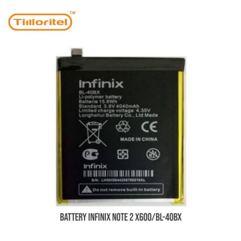 Jual BATTERY INFINIX NOTE 2 X600/BL-40BX | Shopee Indonesia