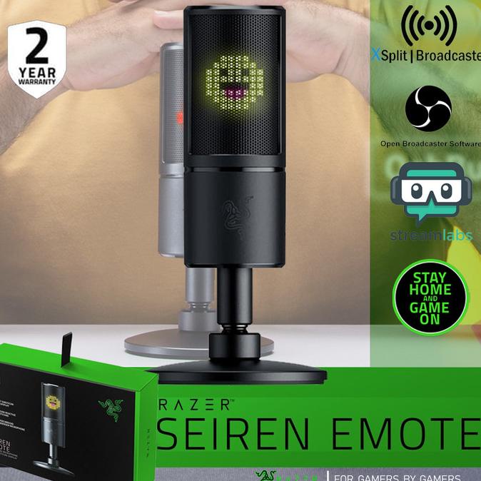 Jual Razer Seiren Emote - Streaming Condenser Mic with Emoticon Display ...
