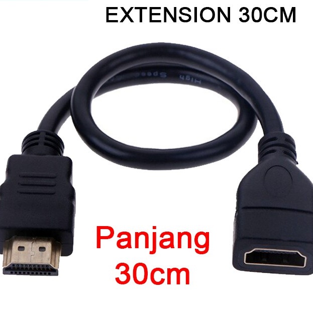 Jual (NARA MEOW) KABEL HDMI EXTENSION 25 CM MALE TO FEMALE PERPANJANGAN ...