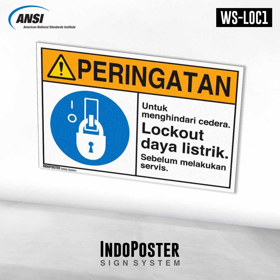 Jual Stiker K3 Safety Sign Standar ANSI ISO Lockout LOTO Daya Listrik ...
