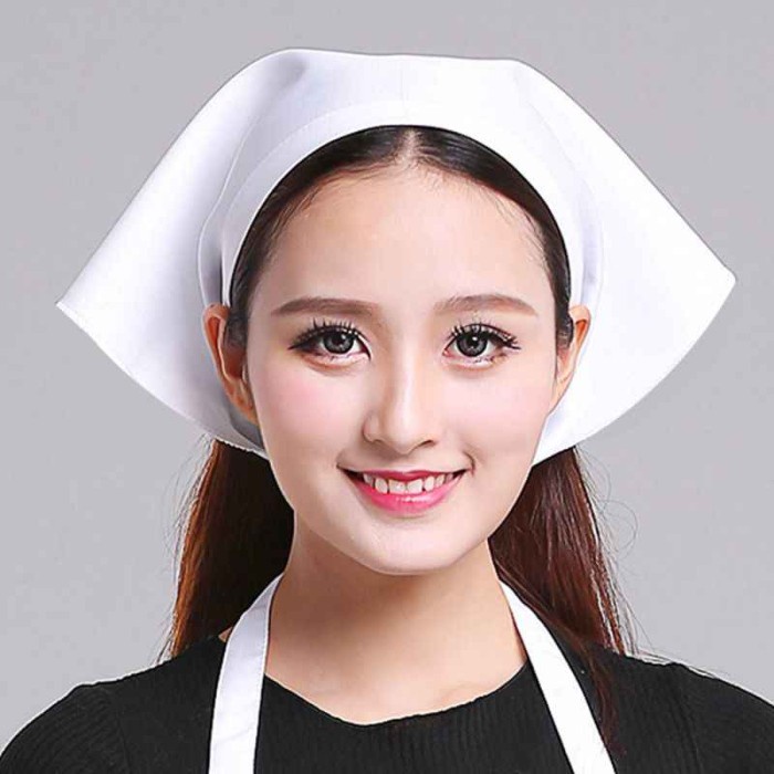 Jual Topi Wanita / Topi Koki Segitiga TALI POLOS Cafe restaurant ...