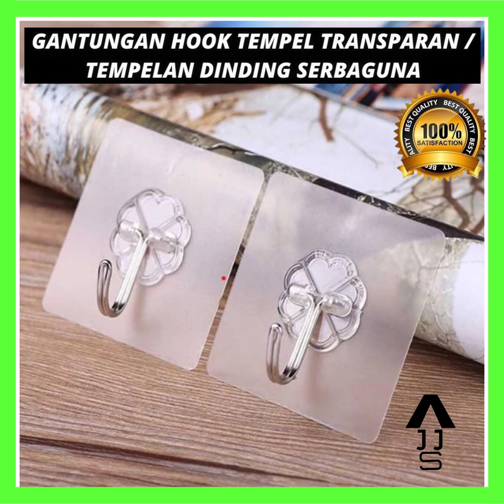 Jual JJ - Gantungan HOOK Hanger Tempel Transparan / Tempel Dinding ...