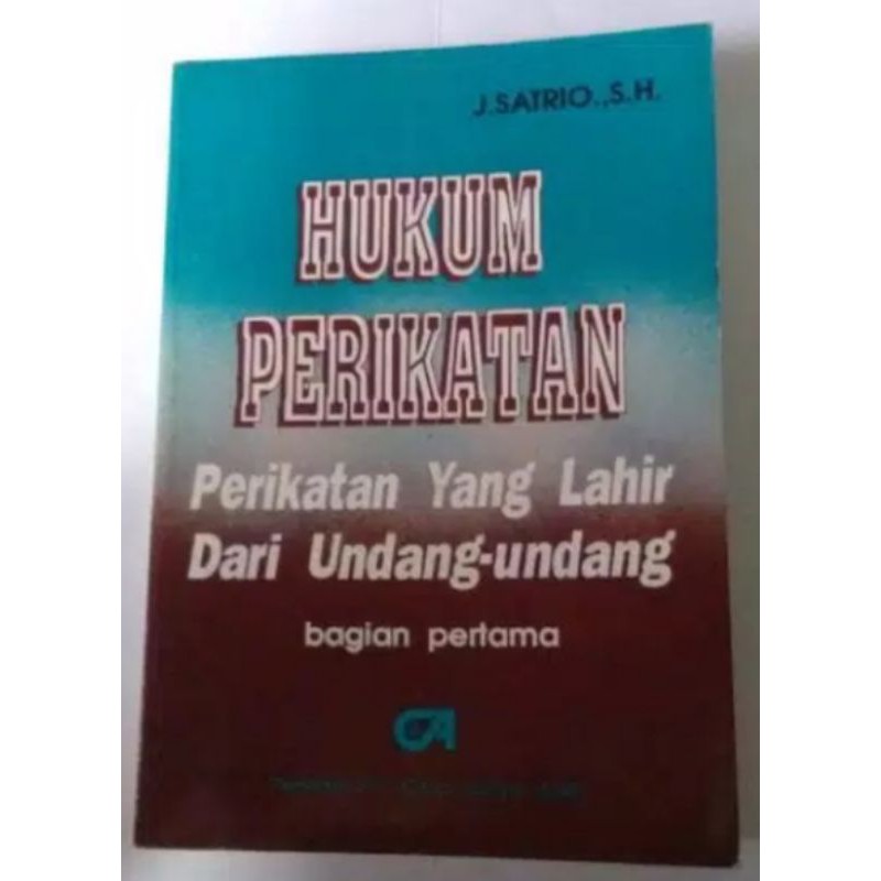 Jual Hukum perikatan perikatan yang lahir dari undang undang bagian ...