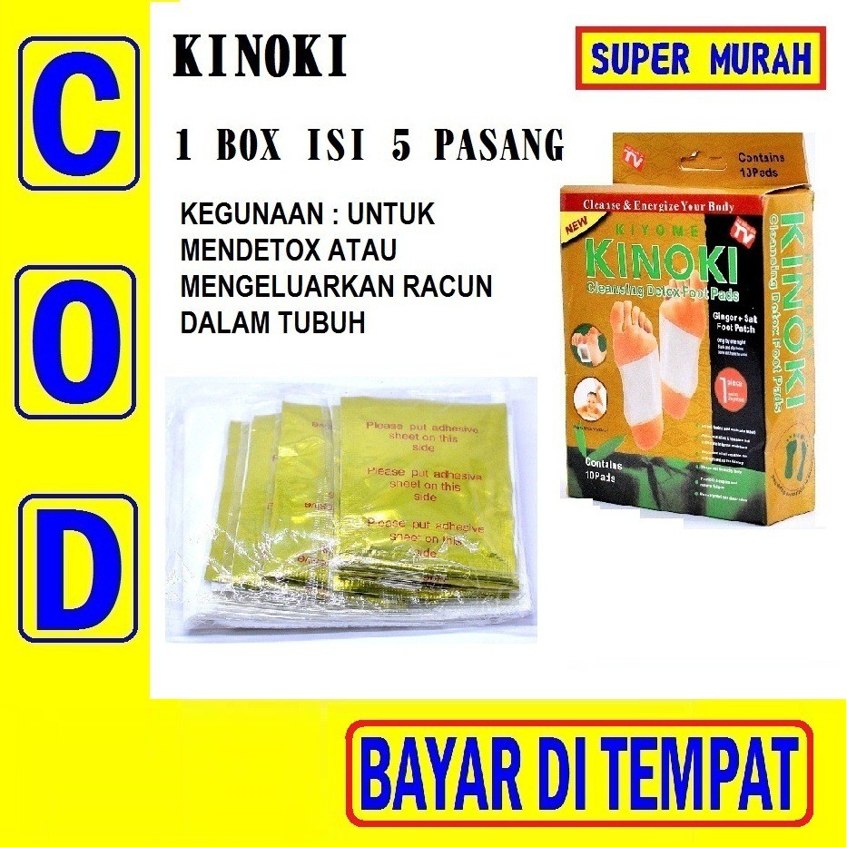 Jual 9CD Kinoki Gold Box Koyo Kaki Detox Emas 1 Box Isi 10 Sachet ...