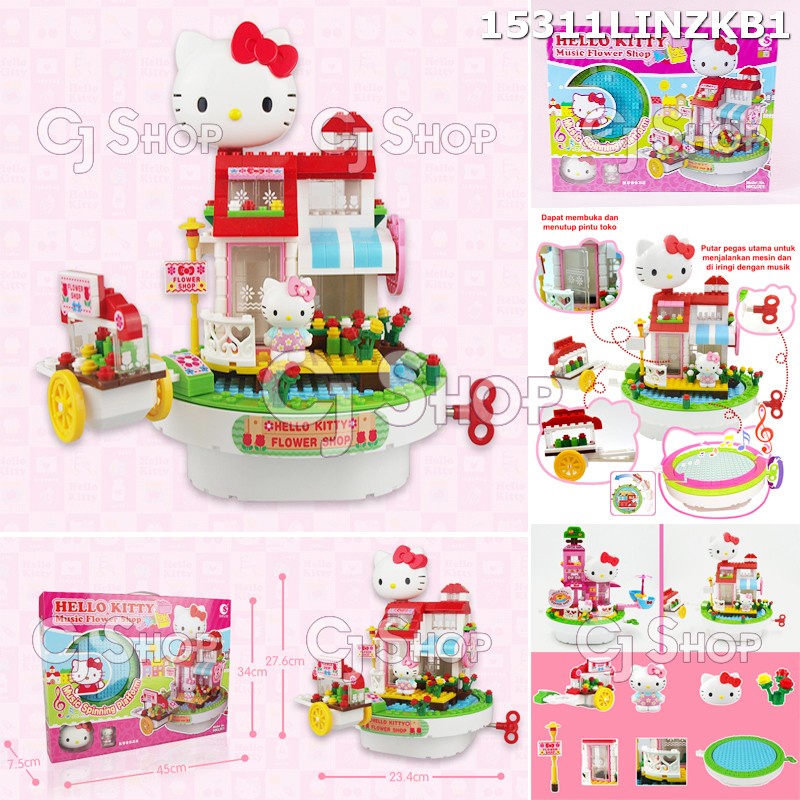 Jual Building Blocks Music Spinning Platform Hello Kitty [Sanrio ...