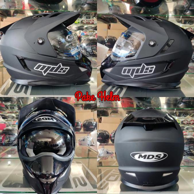 Jual HELM MDS SUPER PRO SUPERPRO SOLID HITAM DOFF SUPER MOTO SUPERMOTO ...