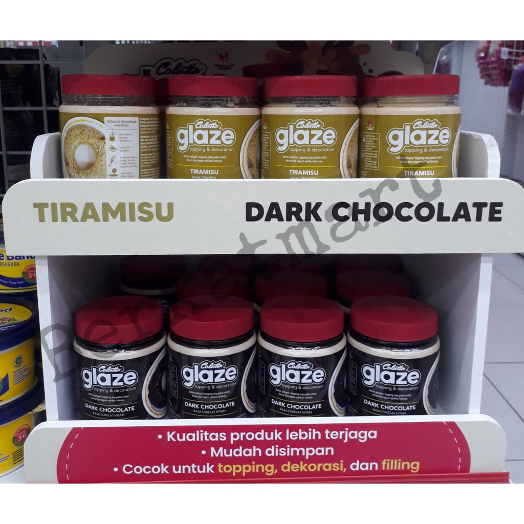Jual Colatta Glaze 250gr Dark / Tiramisu / Strawberry / White Vanilla ...