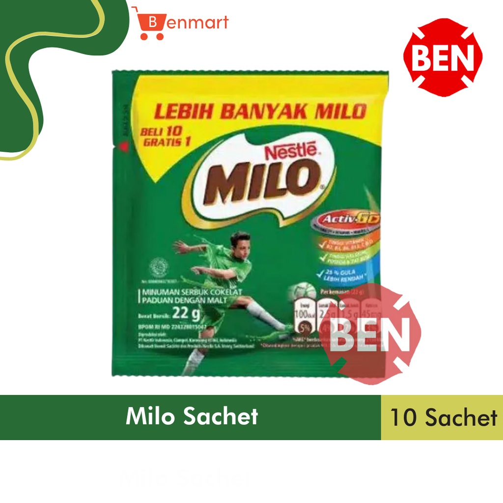 Jual SUSU MILO BUBUK 1 RENCENG 10 SACHET 20g 20gr 20 g - Cokelat Coklat ...