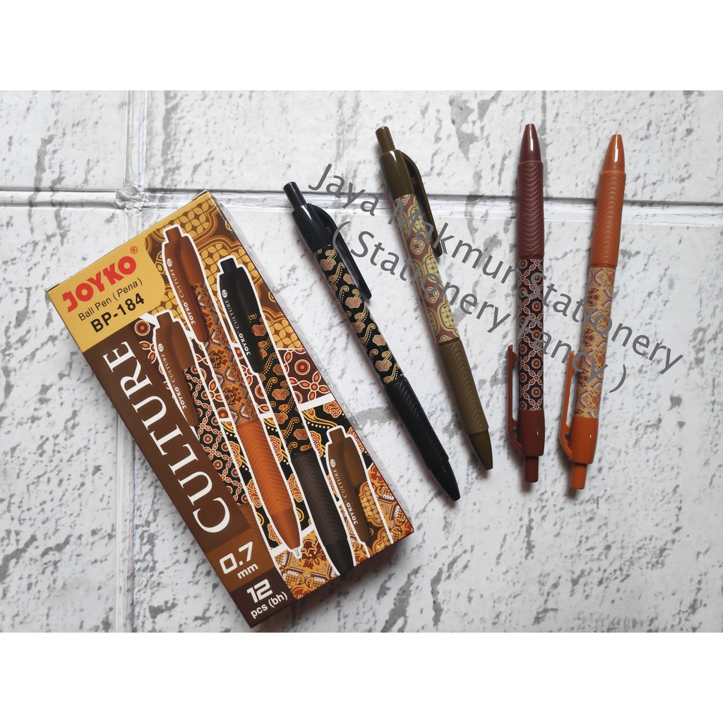 Jual Pen (pulpen/ Pena) batik Joyko 0.7 mm BP-184 (1 Lusin) | Shopee ...