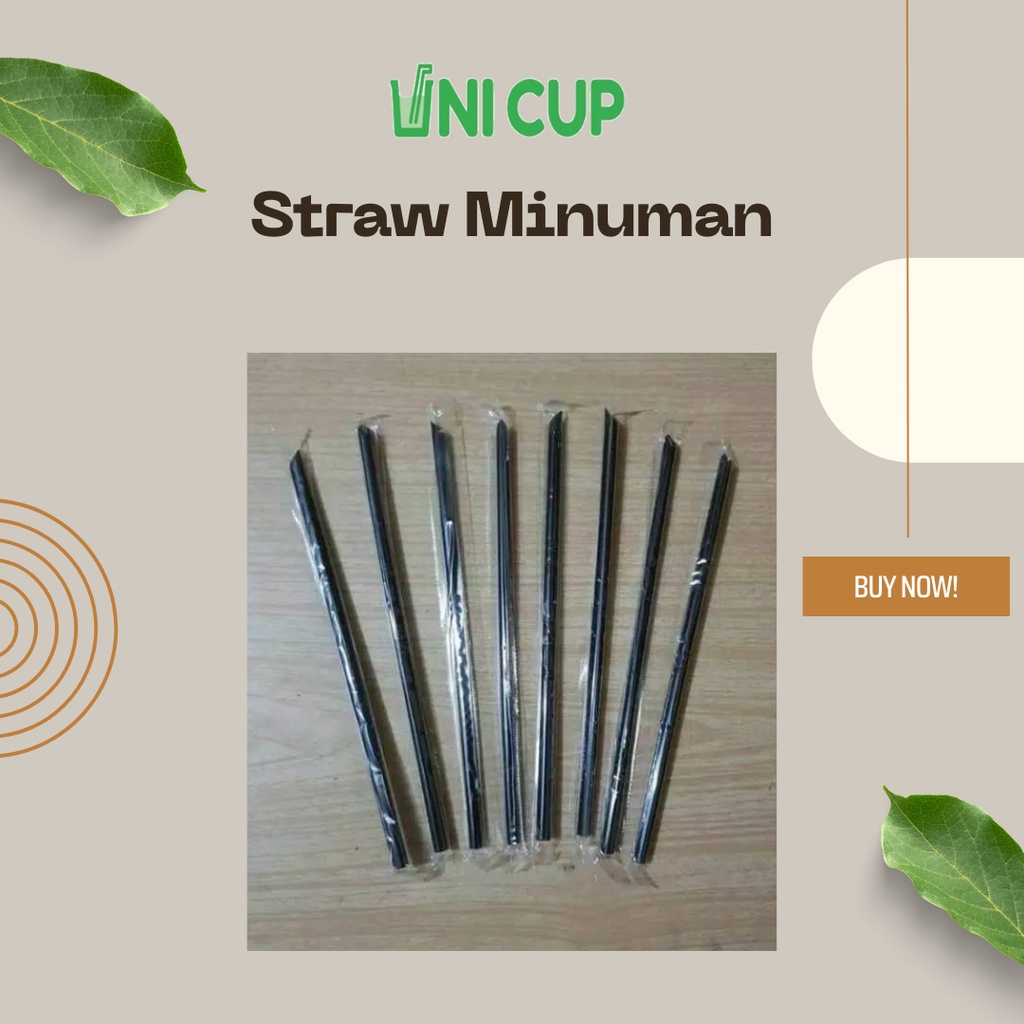 Jual SEDOTAN RUNCING HITAM | STRAW MINUMAN 20cm | Shopee Indonesia