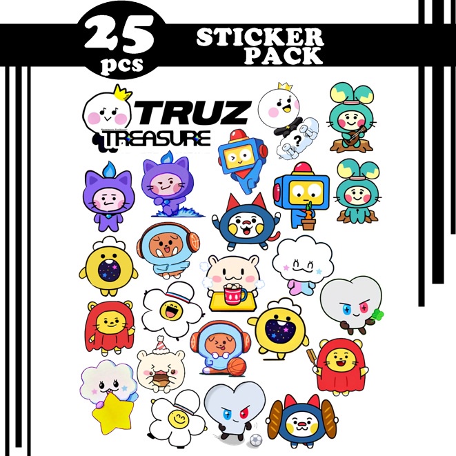 Jual 25pcs Stiker TRUZ Treasure Sticker KPop motif Truz | Shopee Indonesia
