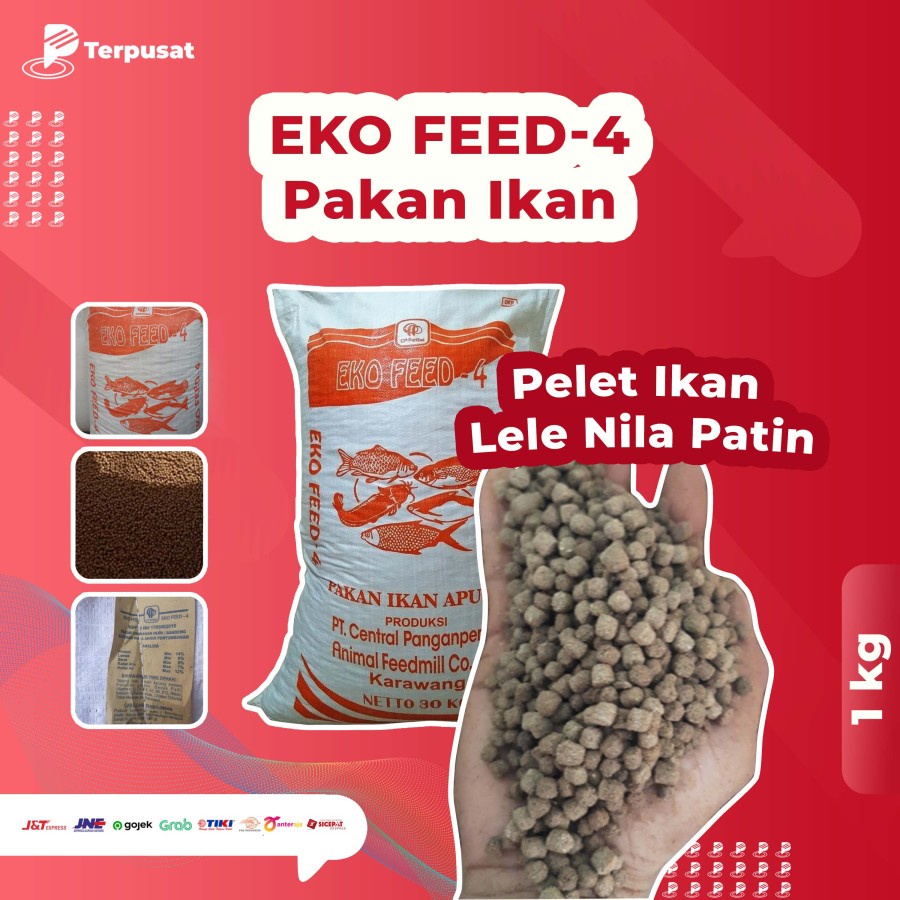 Jual Per 1 Kg Eko Feed-4 4mm Pelet ikan Makanan ikan Pakan Ikan Patin ...