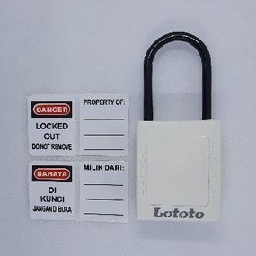 Jual LOTOTO LS32 Putih, Gembok Safety Loto Padlock Safety Lockout ...