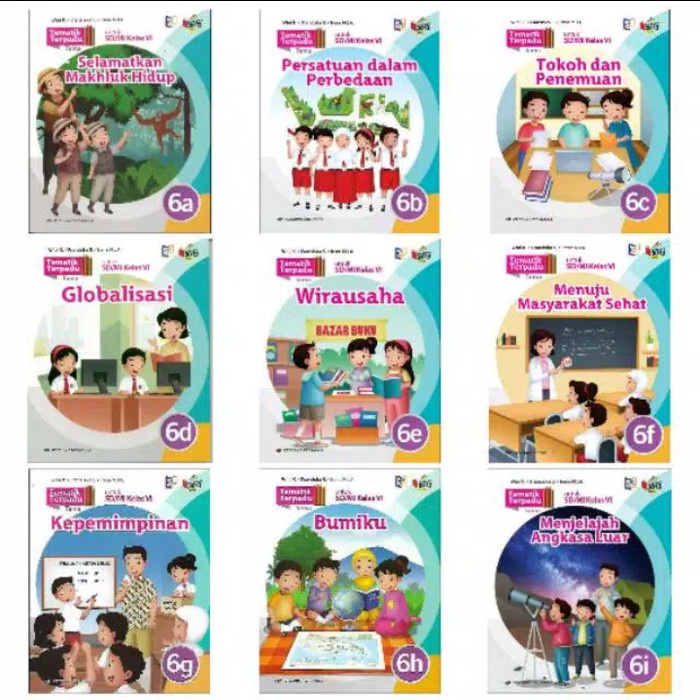 Jual TEMATIK TERPADU Kelas 6 Jilid 6a 6b 6c 6d 6e 6f 6g 6h 6i SD/MI Penerbit Erlangga Kurikulum ...