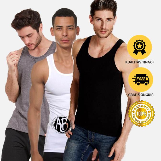 Jual Kaos Dalam Pria / Singlet Cowok Dewasa / Singlet Dewasa Kaus ...
