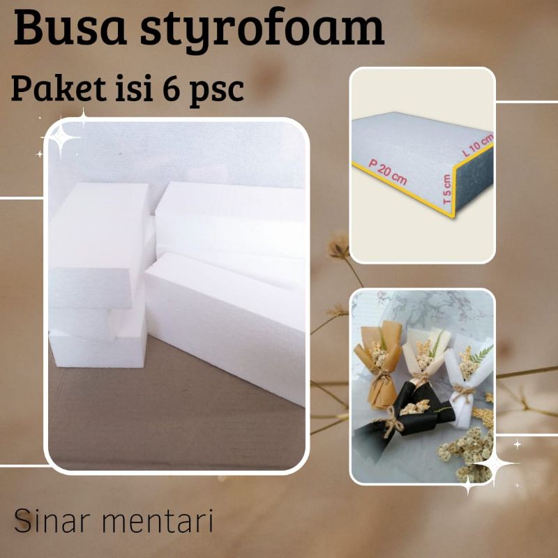 Jual BUSA STYROFOAM PAKET 6 PCS BUSA BUNGA OASIS BUNGA STYROFOAM BUKET ...