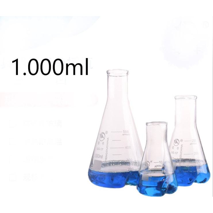 Jual SHUNIU 3 Thorns Erlenmeyer Flask Baffled Shake 1.000ml | Shopee ...