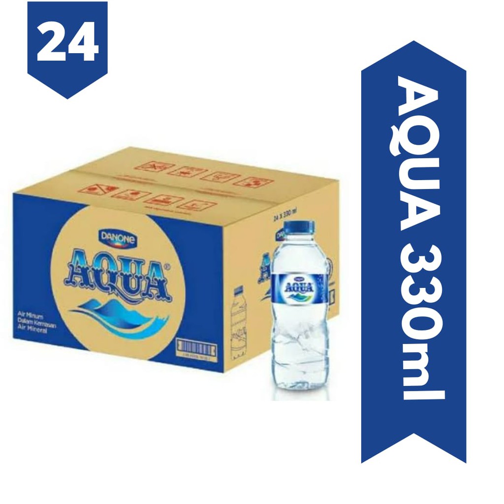 Jual Air Mineral AQUA 330 ML 1 DUS ISI 24 BOTOL | Shopee Indonesia