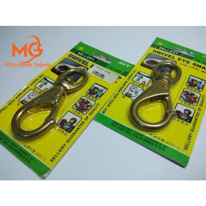 Jual SWIVEL EYE BOLT SNAP HOOK 2" 4000Kg SELLERY RANTAI KAIT TALI HEWAN MGJ | Shopee Indonesia
