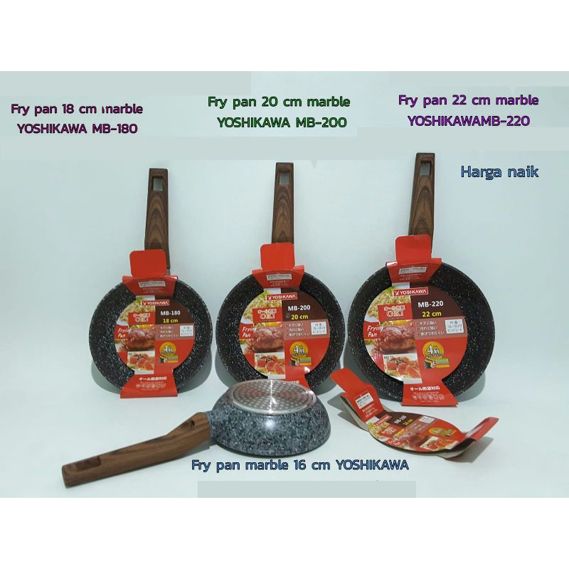 Jual FRYPAN INDUKSI MARBLE YOSHIKAWA 16 18 20 22 NON STICK / PENGGORENGAN ANTI LENGKET | Shopee ...