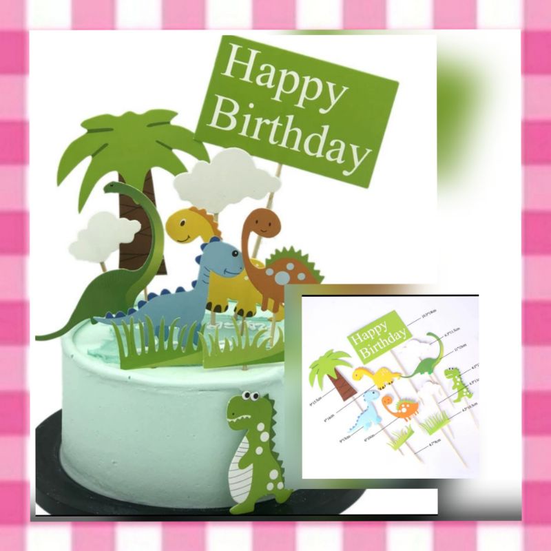 Jual Topper cake Dinosaurus hiasan kue ultah dino | Shopee Indonesia