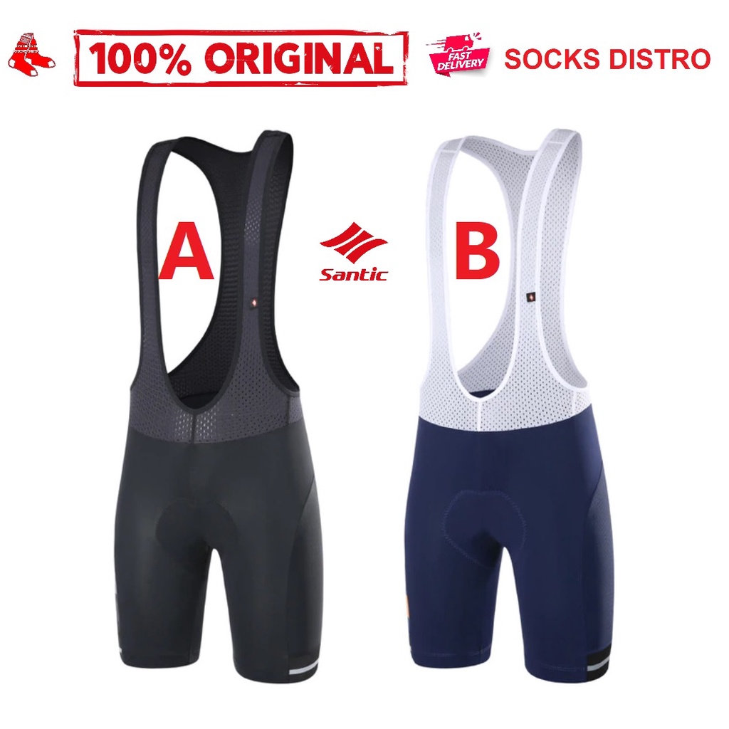 Jual B98 Celana Sepeda Padding BIB Short Santic Dante WMC05119H Hitam ...