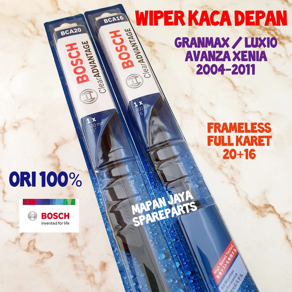 Jual BOSCH WIPER DEPAN - AVANZA / XENIA (2005-2011) FRAMELESS PISANG | Shopee Indonesia