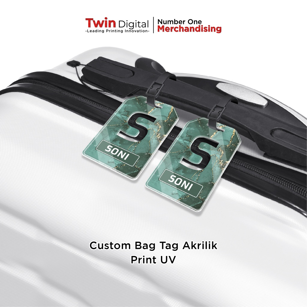 Jual Twindigital Custom Luggage Tag Akrilik Gantungan Label Nama Tas ...
