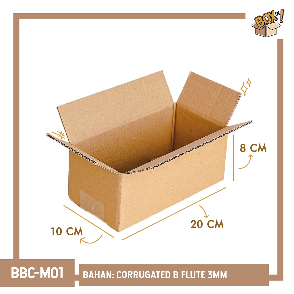 Jual 20 x 10 x 8 cm (BBC-M01) | B FLUTE | KARDUS | CORRUGATED BOX ...