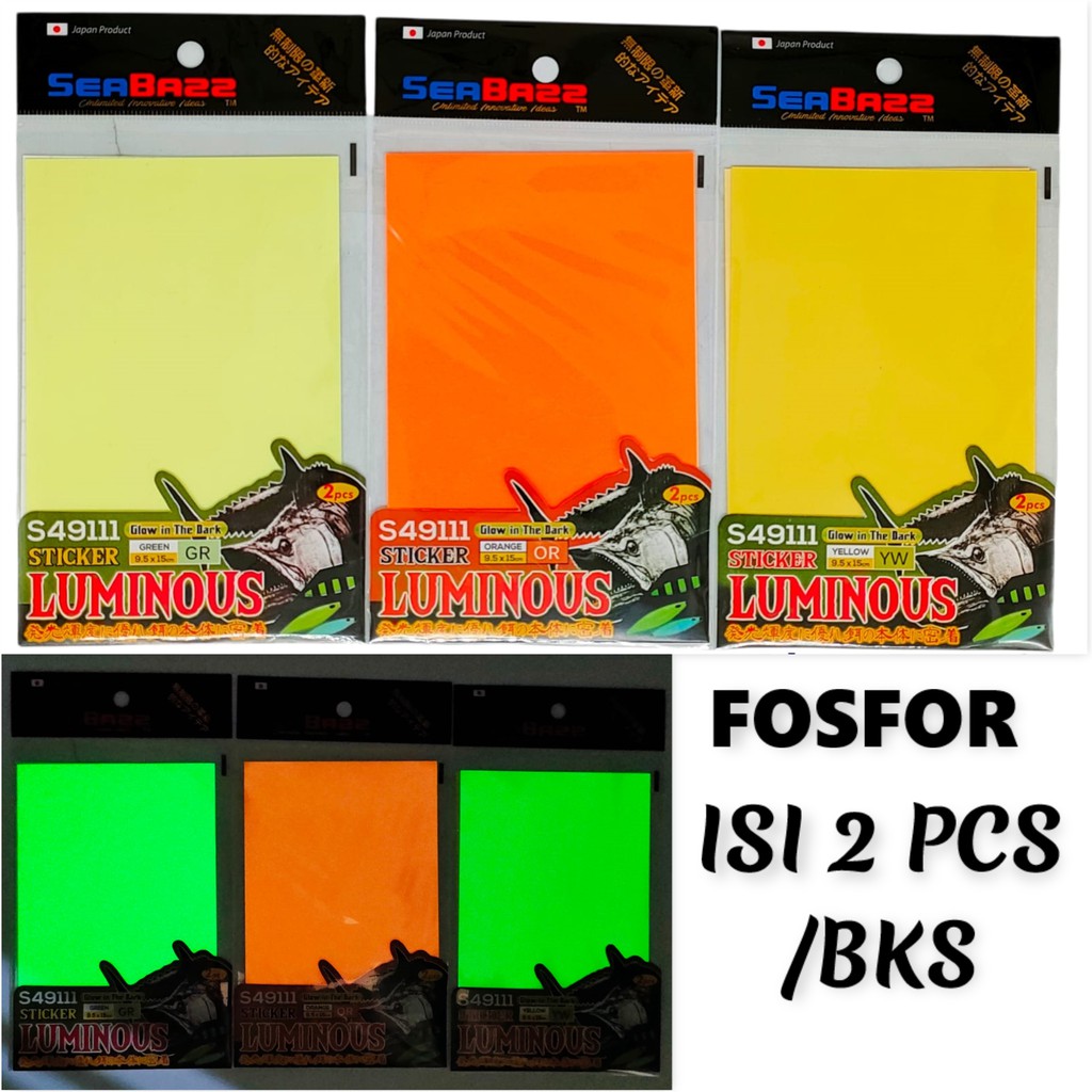Jual Sticker Fosfor Seabazz UNTUK METAL JIG (ISI 2 PCS PER BUNGKUS ...