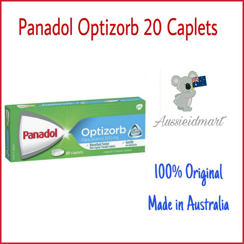 Jual Panadol with Optizorb Paracetamol Pain Relief Caplets 20 AUSSIE ...