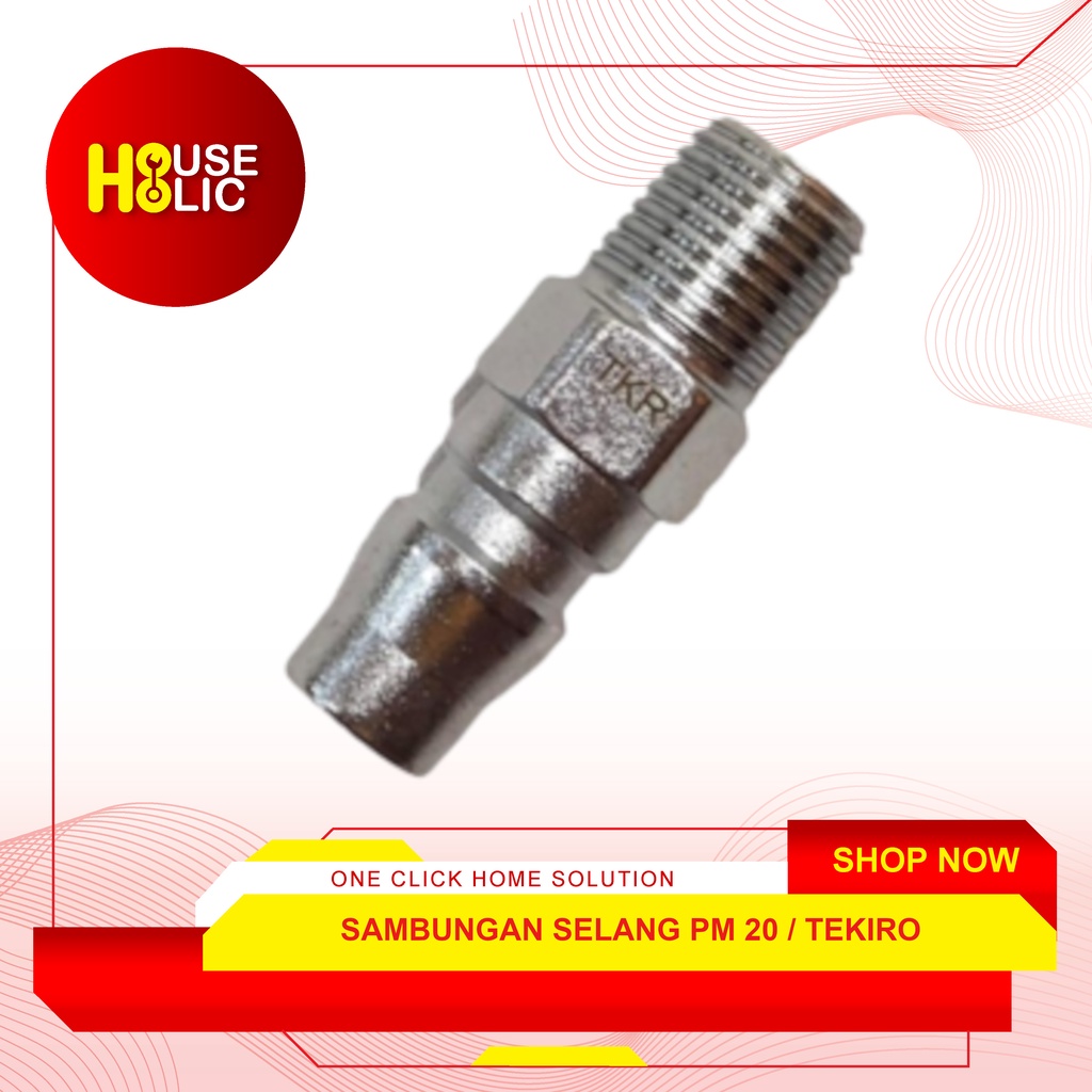 Jual TEKIRO Konektor Kompresor PM20 / Air Quick Coupler Plug PM 20 ...