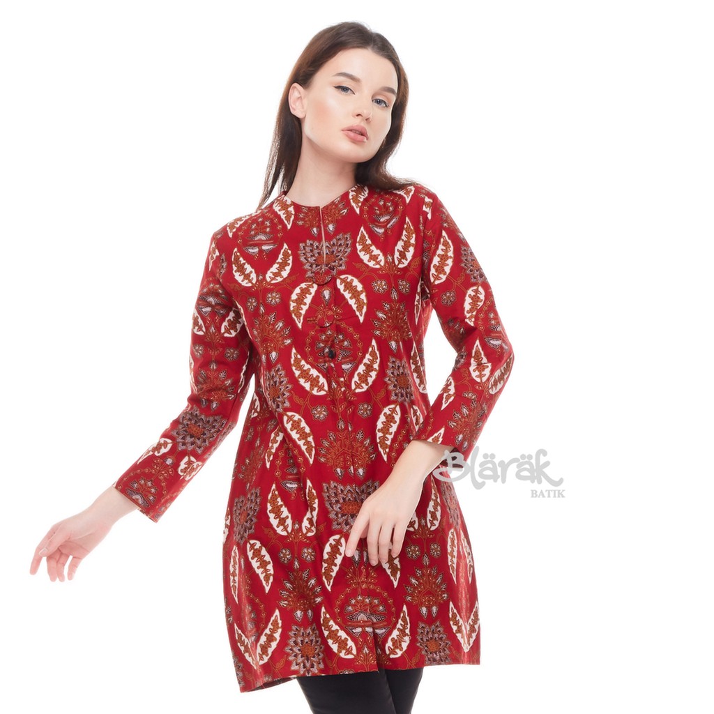 Jual BLARAK - Tunik Daun Merah | Shopee Indonesia