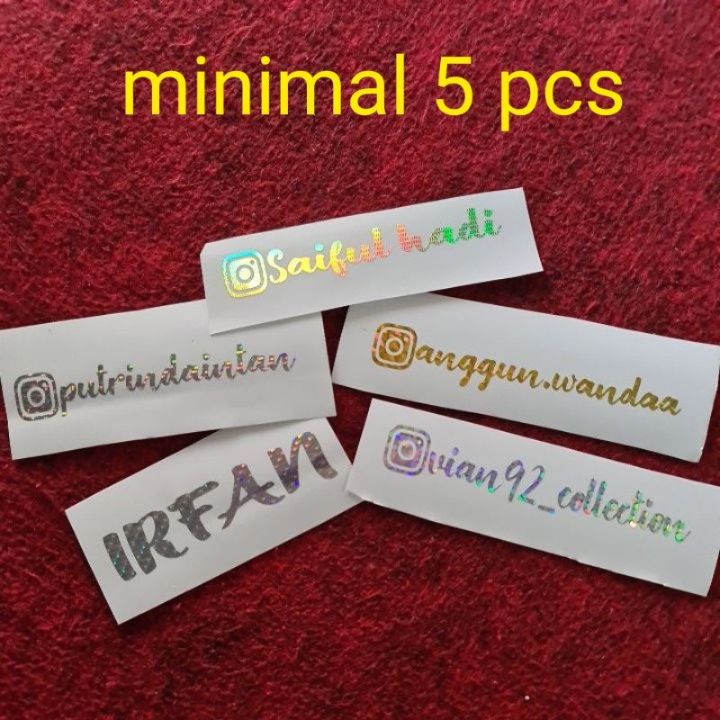 Jual STIKER HOLOGRAM MOTIF LATIN CUSTOM NAMA,IG | Shopee Indonesia