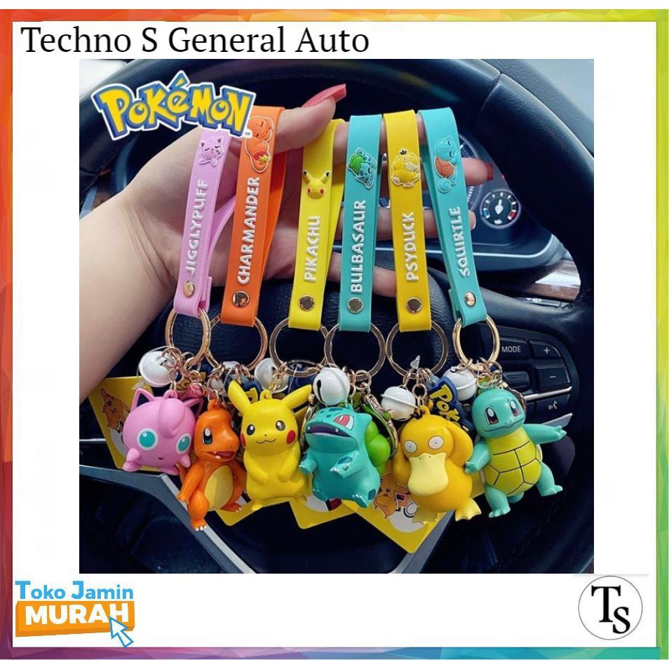 Jual Gantungan Kunci Pokemon Key Chain Pokemon Pikachu Snorlax ...