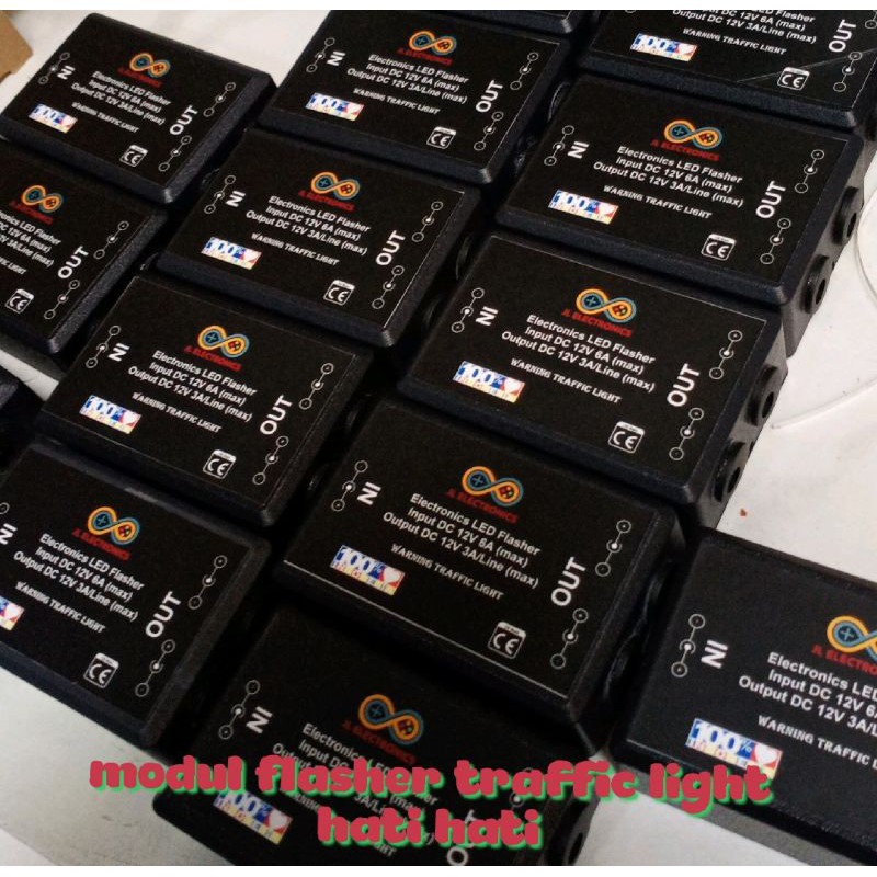 Jual MODUL TRAFFIC LIGHT CONTROLLER FLASHING HATI HATI KEDIP FLASH BUIL ...