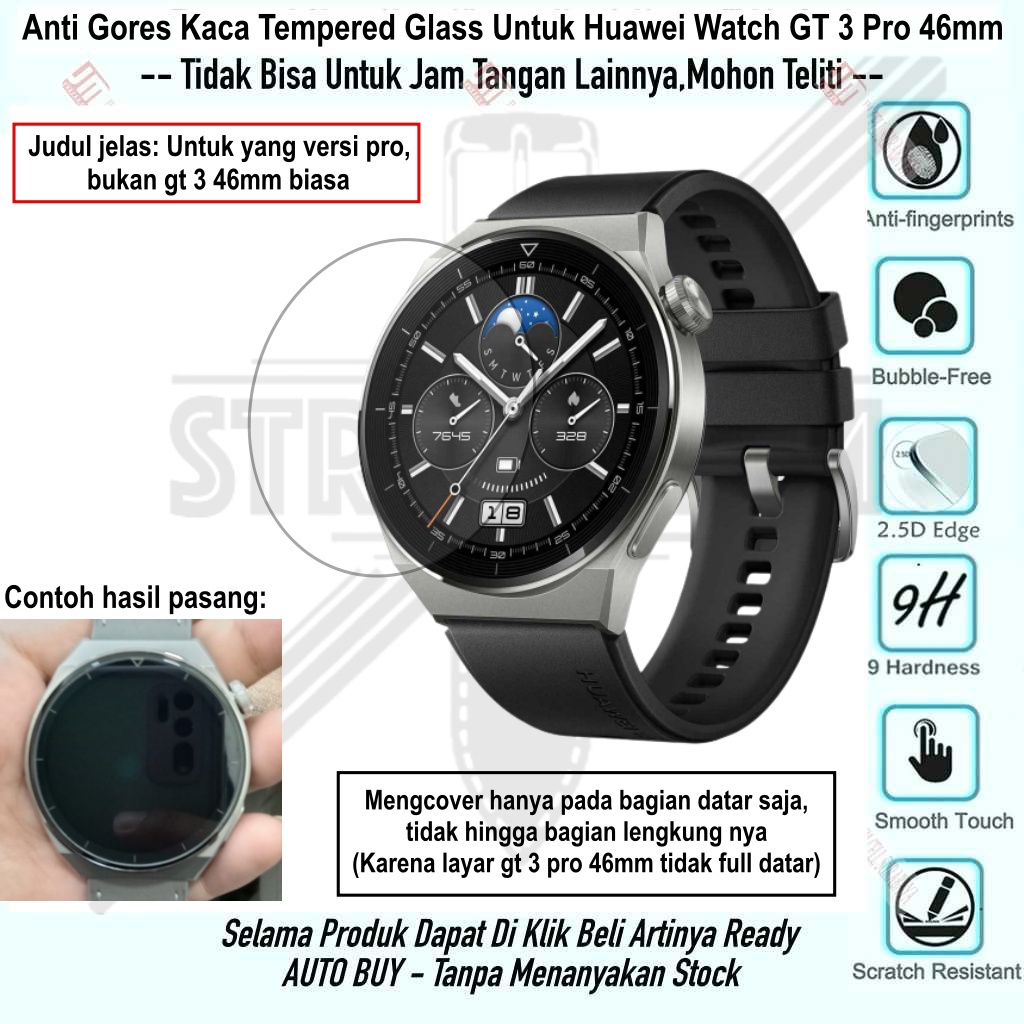 Jual Pelindung Layar Huawei Watch GT3 GT 3 Pro 46mm - Anti Gores Kaca ...
