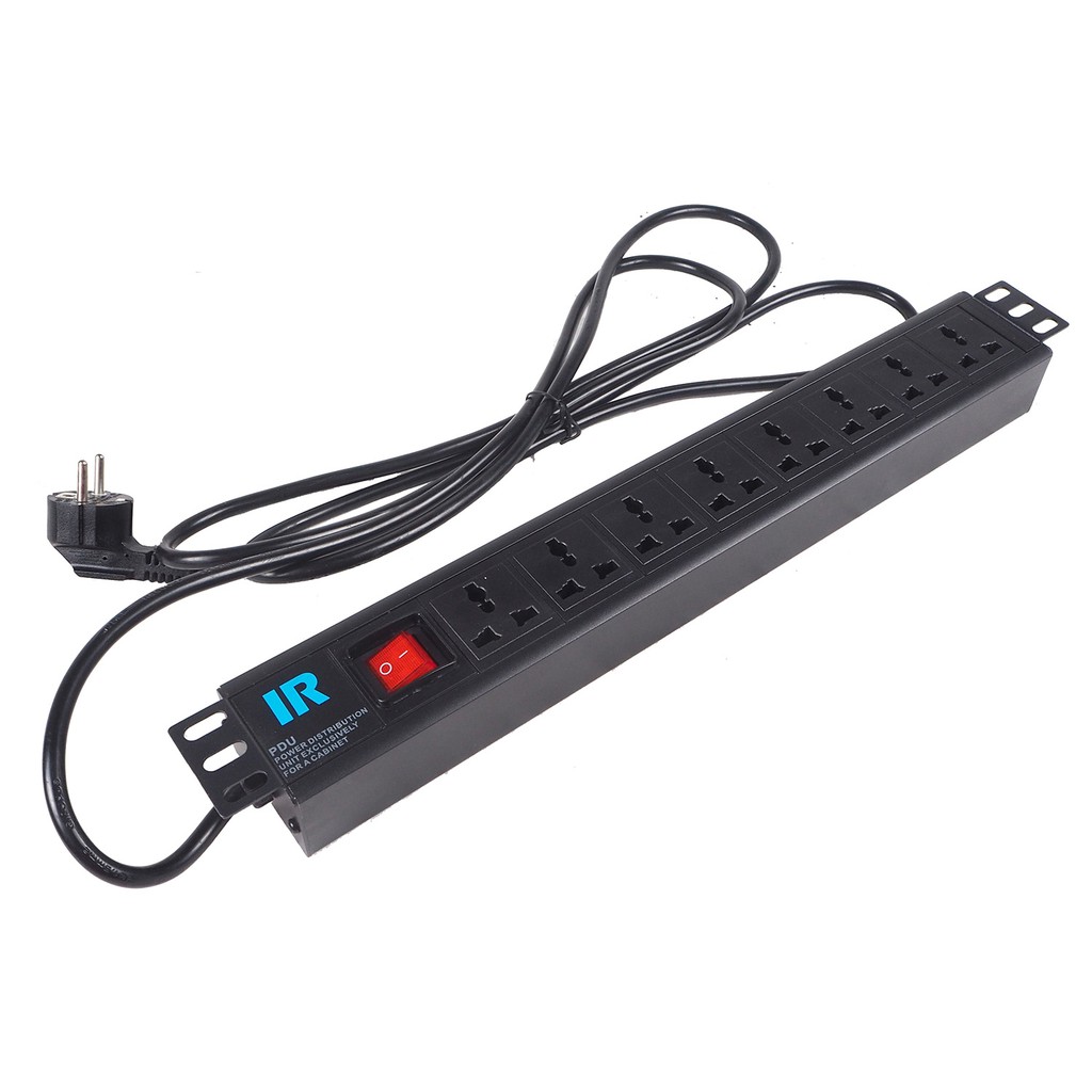 Jual INDORACK PDU 8 SOCKET GERMANY C13 MULTI STOP KONTAK RACK SERVER ...