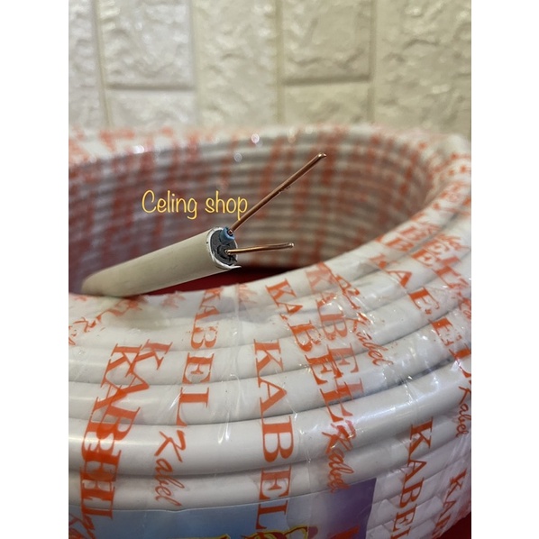 Jual kabel listrik kawat PUTIH NYM MTR 2x1,5 @1 rol | Shopee Indonesia