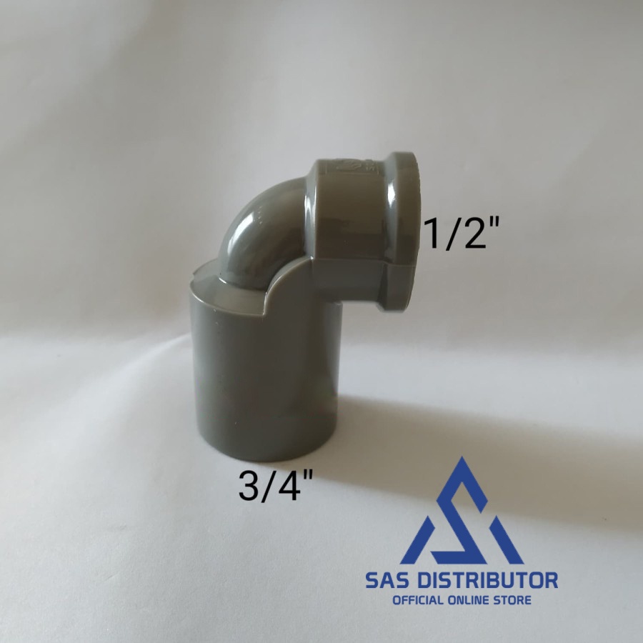 Jual KDD 3/4 x 1/2 inch SOVA Kuningan/Keni Drat Dalam Kuningan 1/2 x 3/ ...