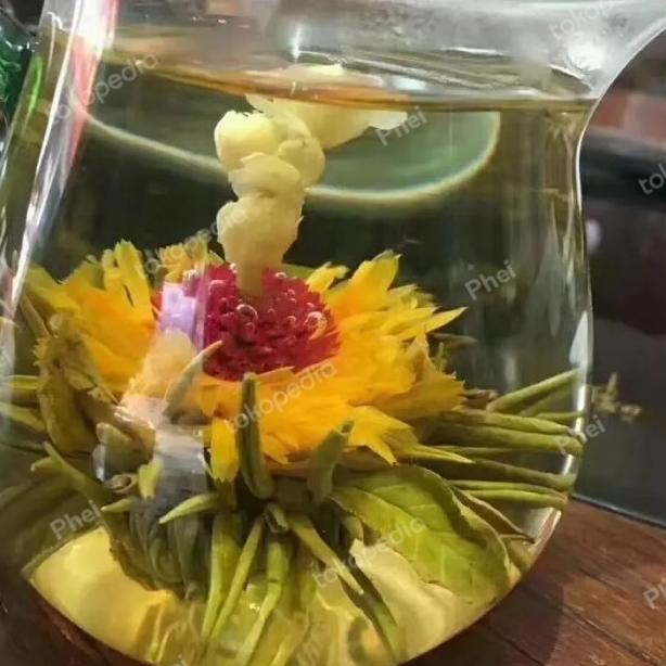 Jual Chinese Blooming Tea Kemasan Merah Oriental 20 Varian Bunga ...