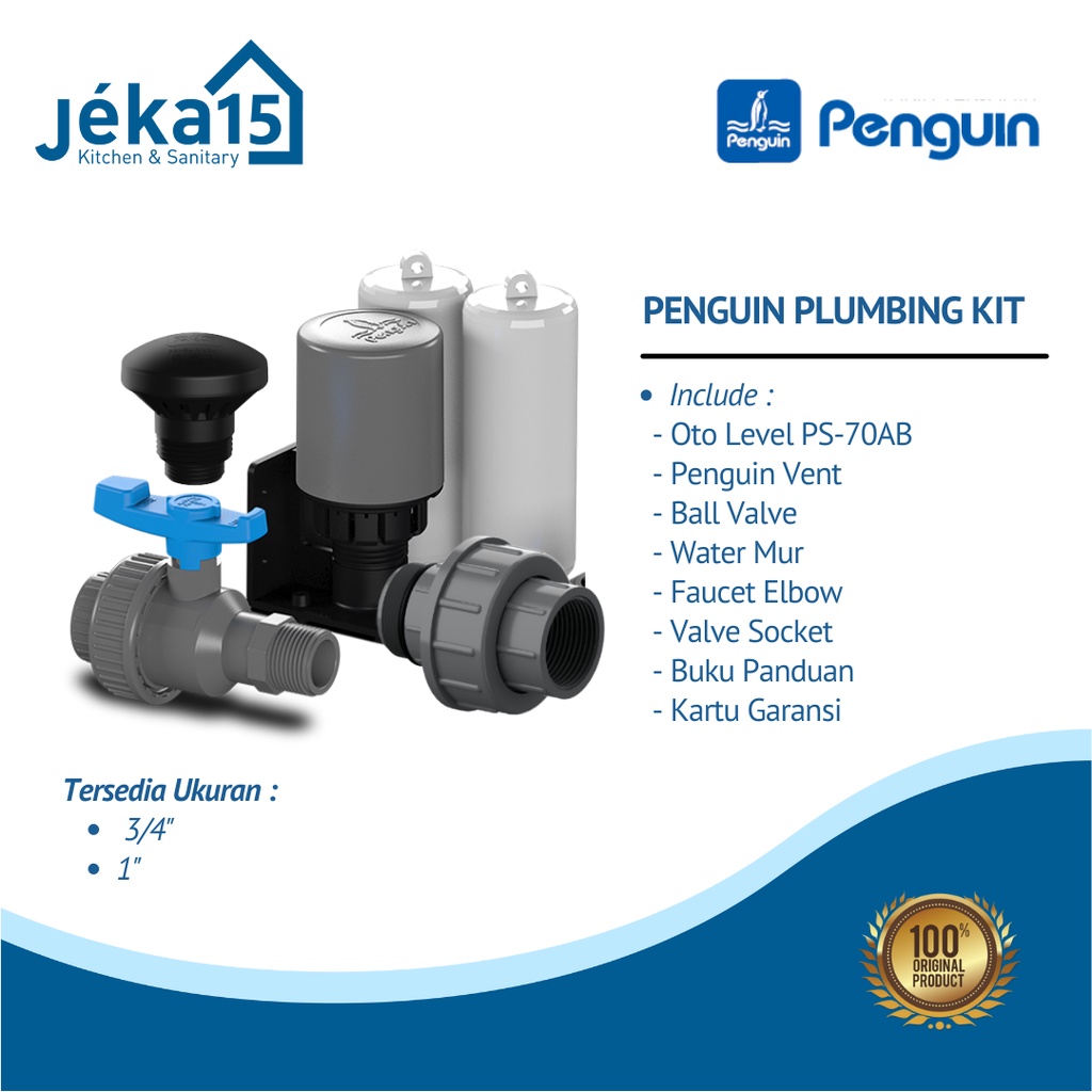 Jual PLUMBING KIT PENGUIN | AKSESORIS TANGKI AIR | Shopee Indonesia
