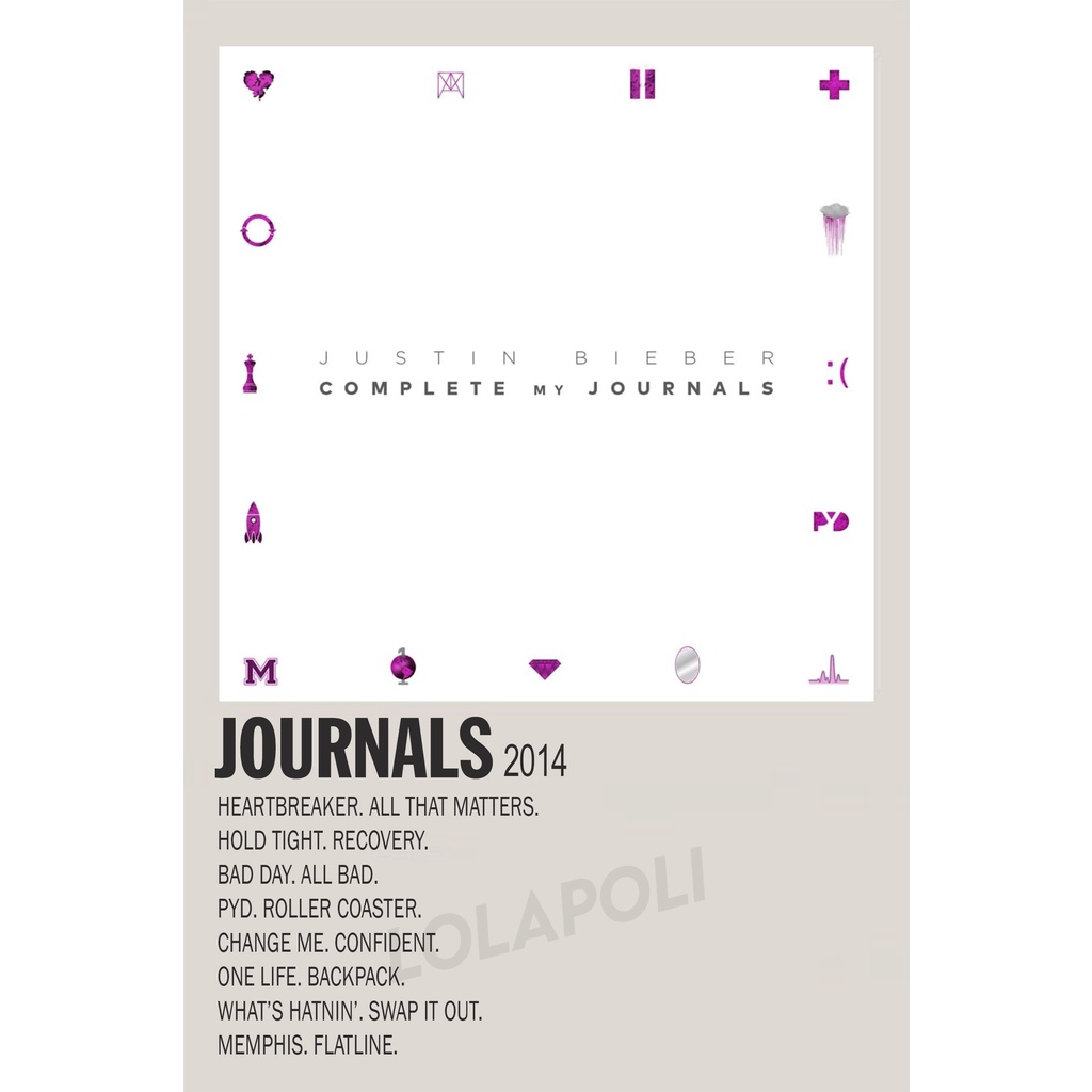 Jual Poster Cover Album Journals - Justin Bieber | Shopee Indonesia